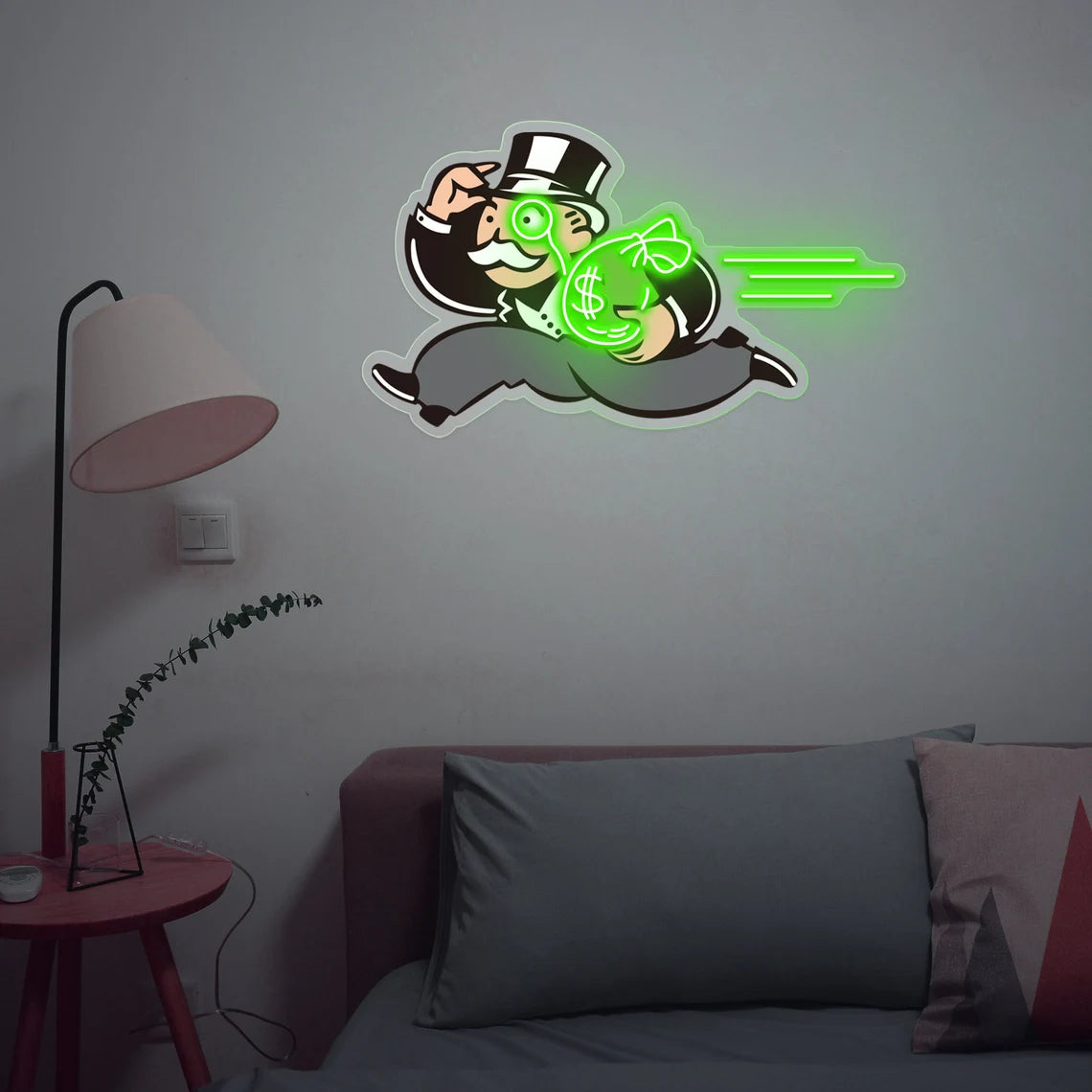 Monopoly Man Neon Sign Acrylic Art Sign – Archi Gifts
