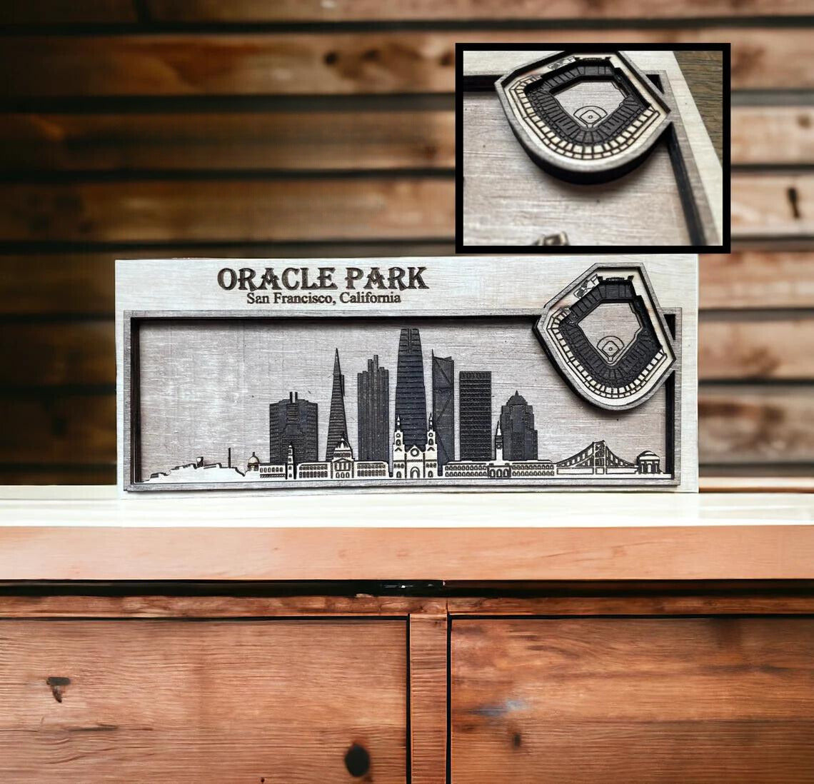 Oracle Park - San Francisco Giants, California Skyline and 3D Baseball ...